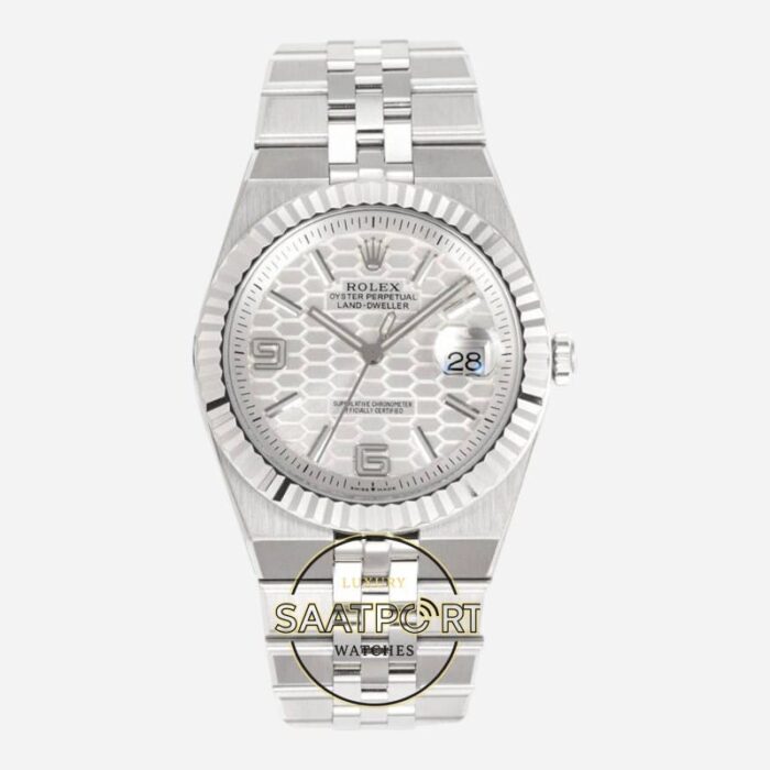 Rolex 127334 Land Dweller 40 mm Beyaz Petek Kadran 904L Jubilee 7135 ...